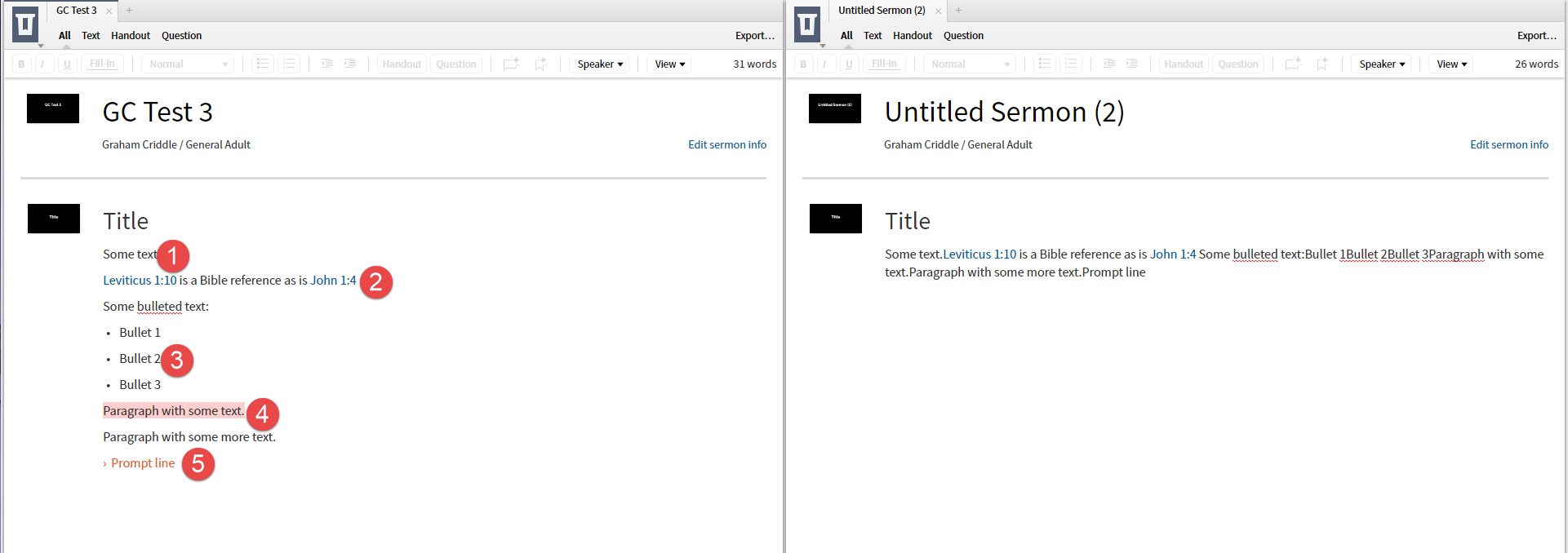 Bug: Copying from one Sermon Document to another loses layout and formatting - Logos Community